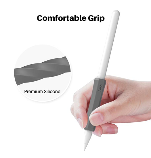 Apple Pencil 2 - Stylus Pen Grip - 3-pak - Hvid/Grå/Sort – DeluxeCovers