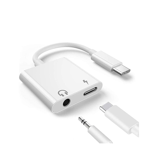 USB-C til 3.5mm Mini-jack Stik Hun / USB-C - Adapter - Hvid – DeluxeCovers