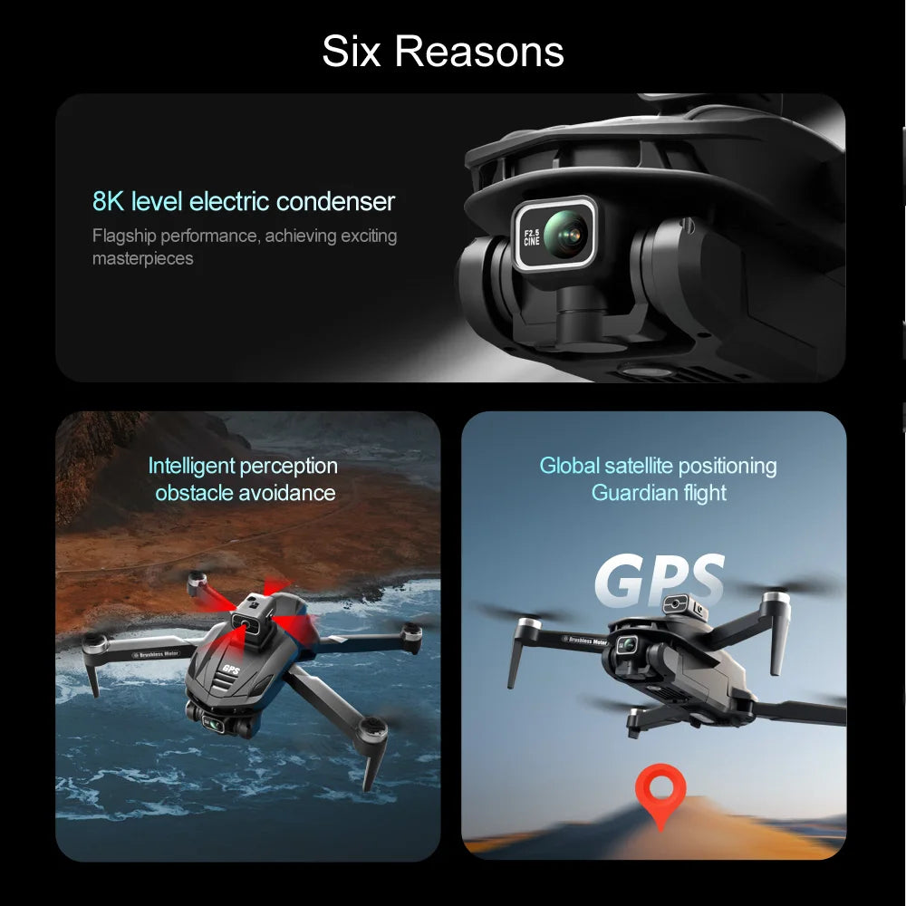 SkyPro™ 8K - GPS Drone - Dual Kamera - Brushless - 60FPS – DeluxeCovers