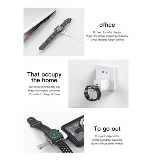 TOTU™ Trådløs USB-A Apple Watch Oplader - Hvid – DeluxeCovers