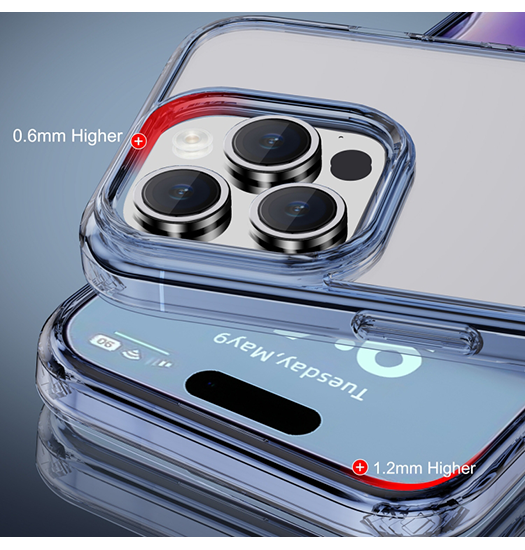 iPhone 15 Pro - iPAKY™ Hybrid Silikone Cover - Gennemsigtig – DeluxeCovers