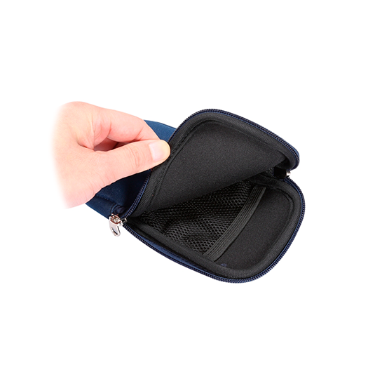 iPhone 11 Pro - Simple Nylon Sleeve Etui M. Lynlås - Navy / Blå ...